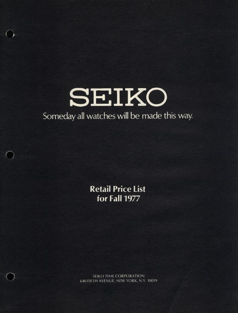 Catalog: 1977 Seiko USA Watch Catalog — Plus9Time