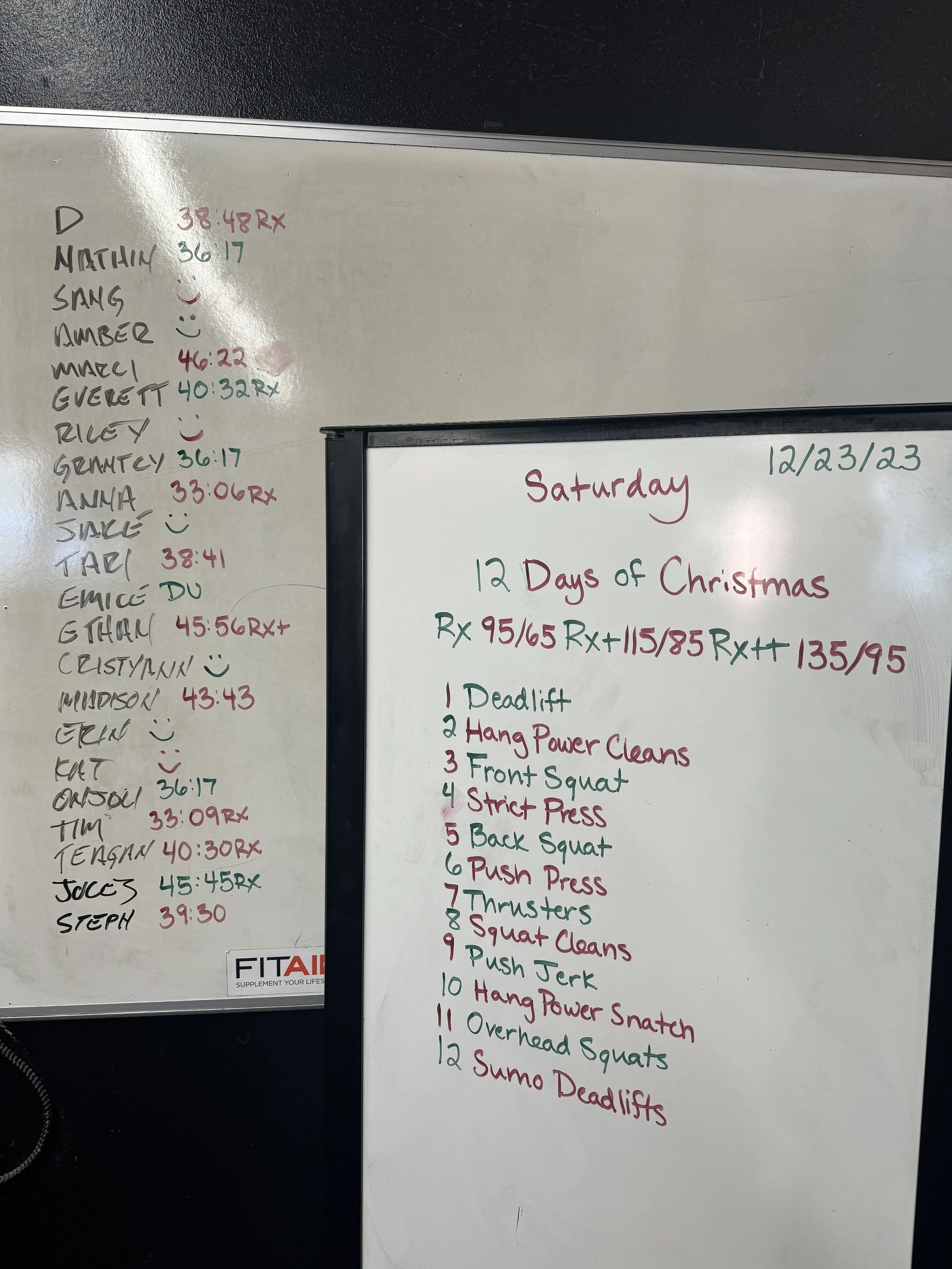 12 Days of Christmas Eve Eve — Imperial CrossFit