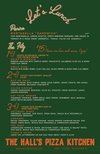 MENU — The Hall's Pizza Kitchen