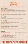 MENU — The Hall's Pizza Kitchen