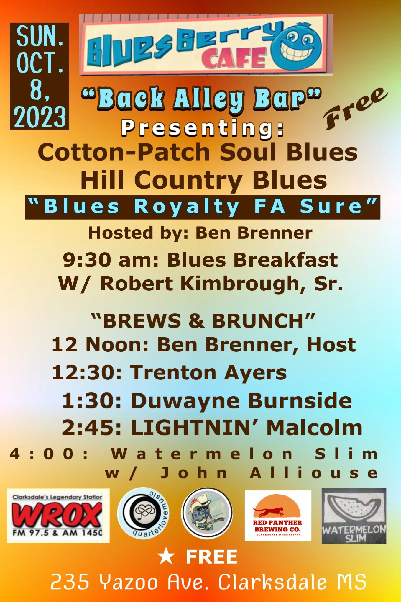 Bluesberry's October Fest - Back Alley Bar - 10/8/2023 after King ...