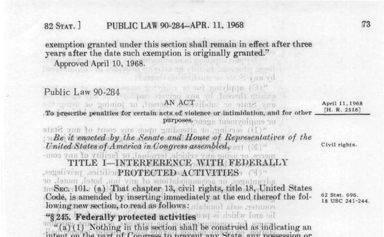 11 April 1968 Fair Housing Act Passed Dc1968 Project 365 Stories