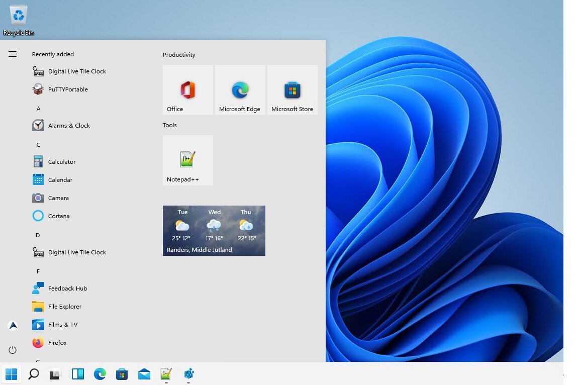 First Experiences With Customizing Windows 11 Start And Taskbar — Avantia