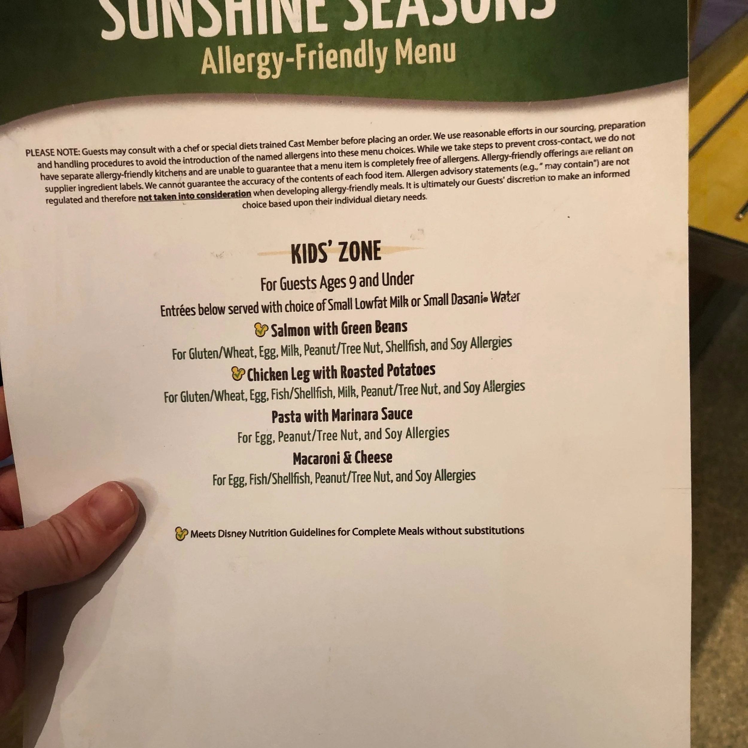 Disney World Allergy Menus — Friendly Pantry Food Allergy Consulting Inc.