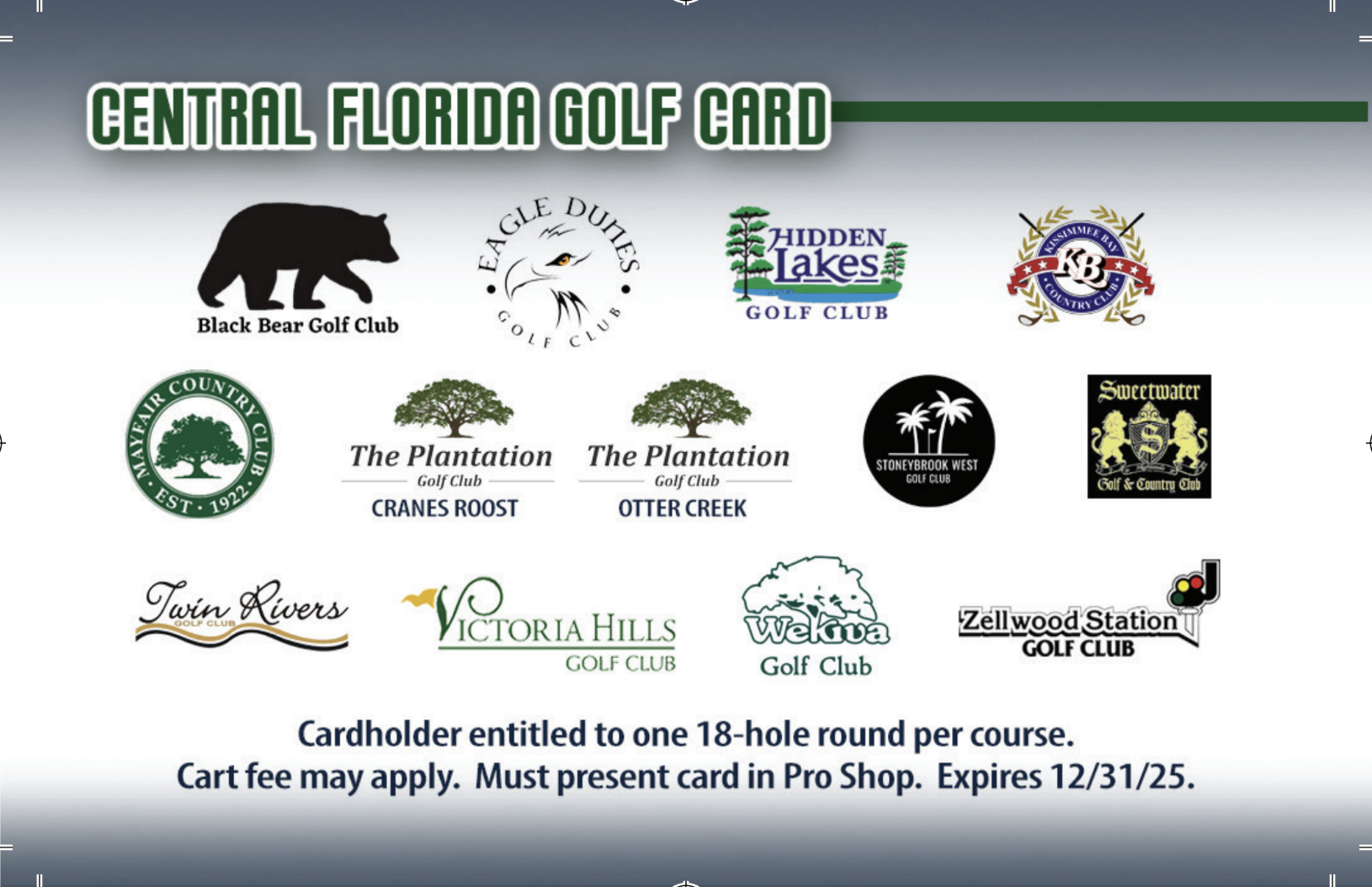 Central Florida Golf Card — Golf Marketing Services