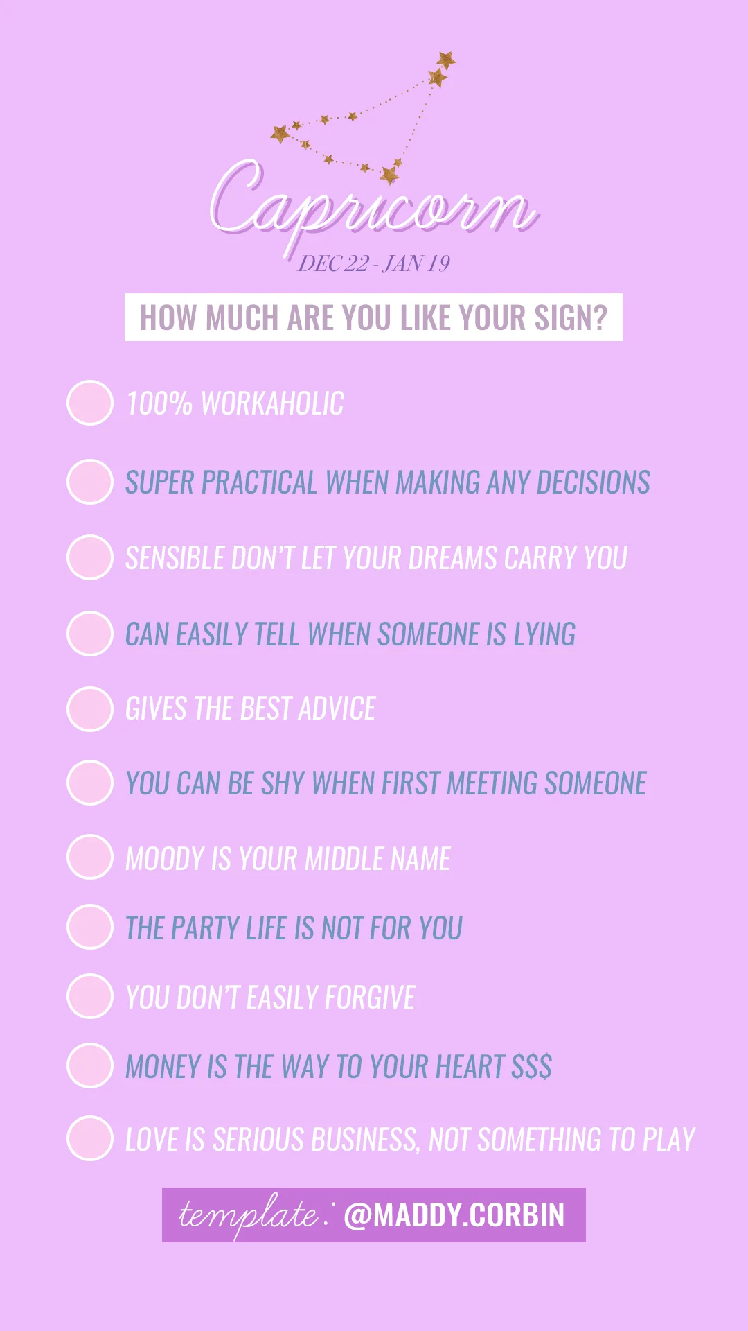 ZODIAC SIGNS — Maddy Corbin