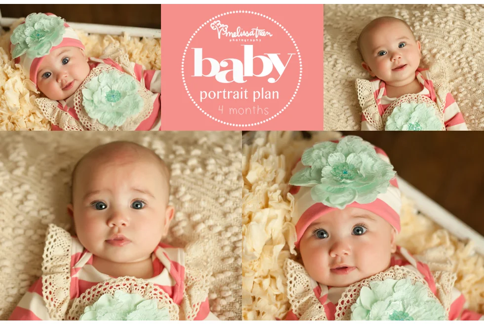 4 month baby milestone photo shoot with teddy bears - Greensboro ...