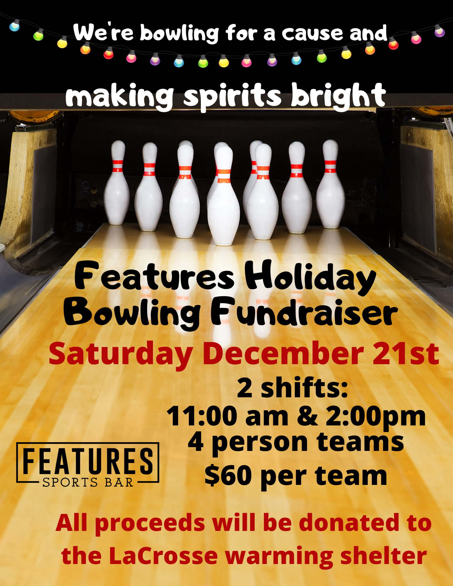HOLIDAY BOWLING FUNDRAISER — Features West Salem