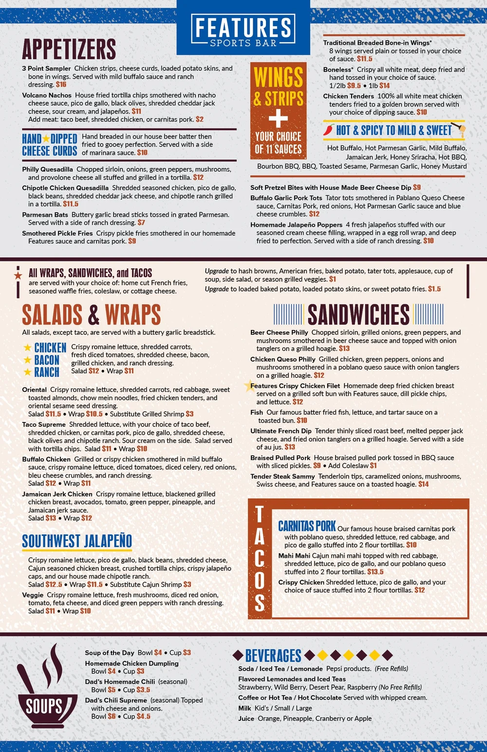 Menu — Features West Salem