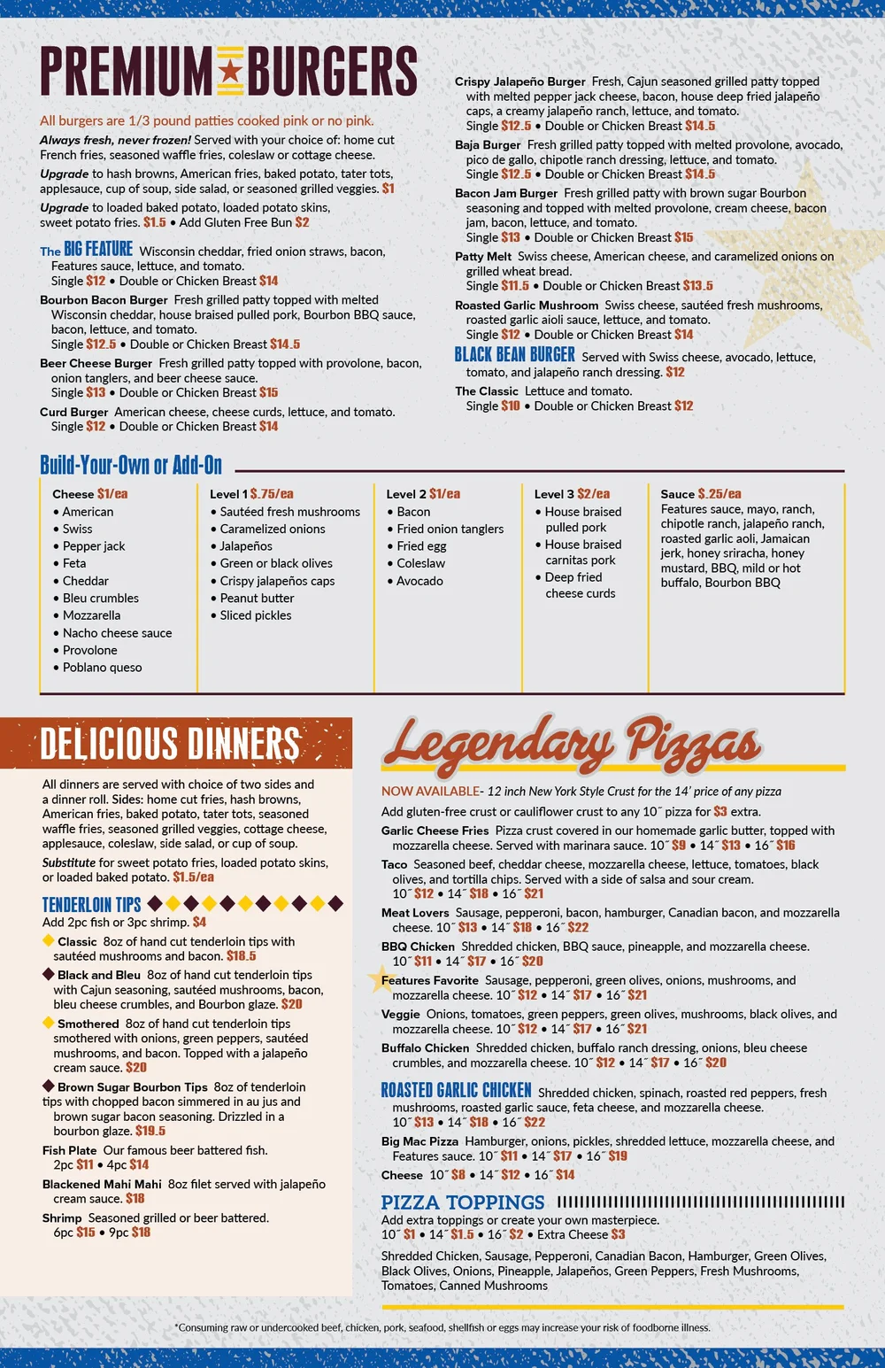 Menu — Features West Salem