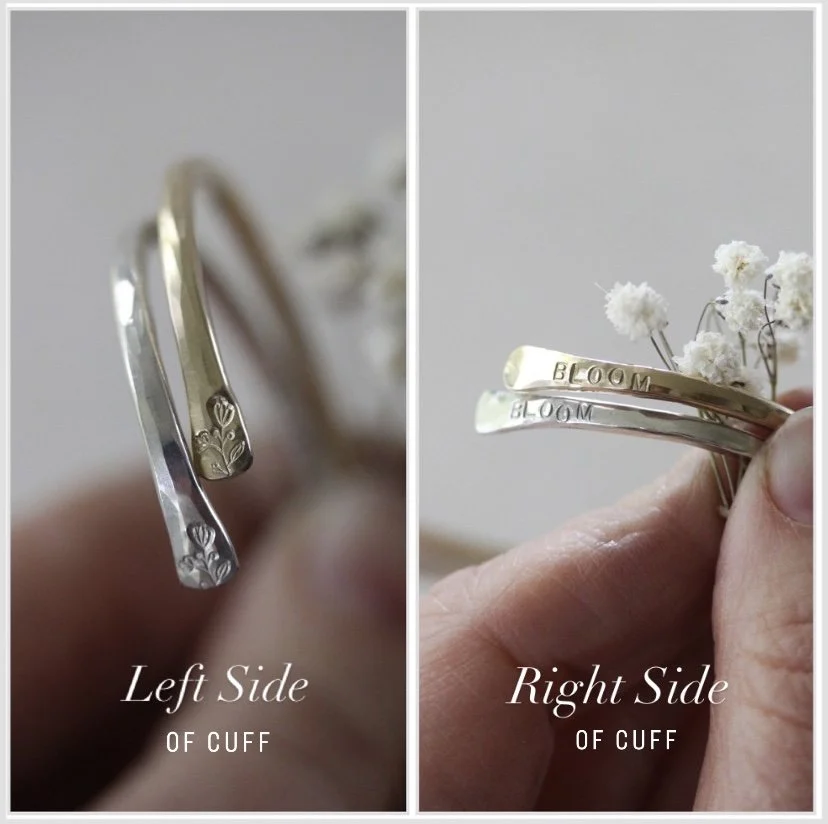 Bloom Cuff (paired with an *original* linocut print of my artwork, "Bloom") — PAMELA SUSAN