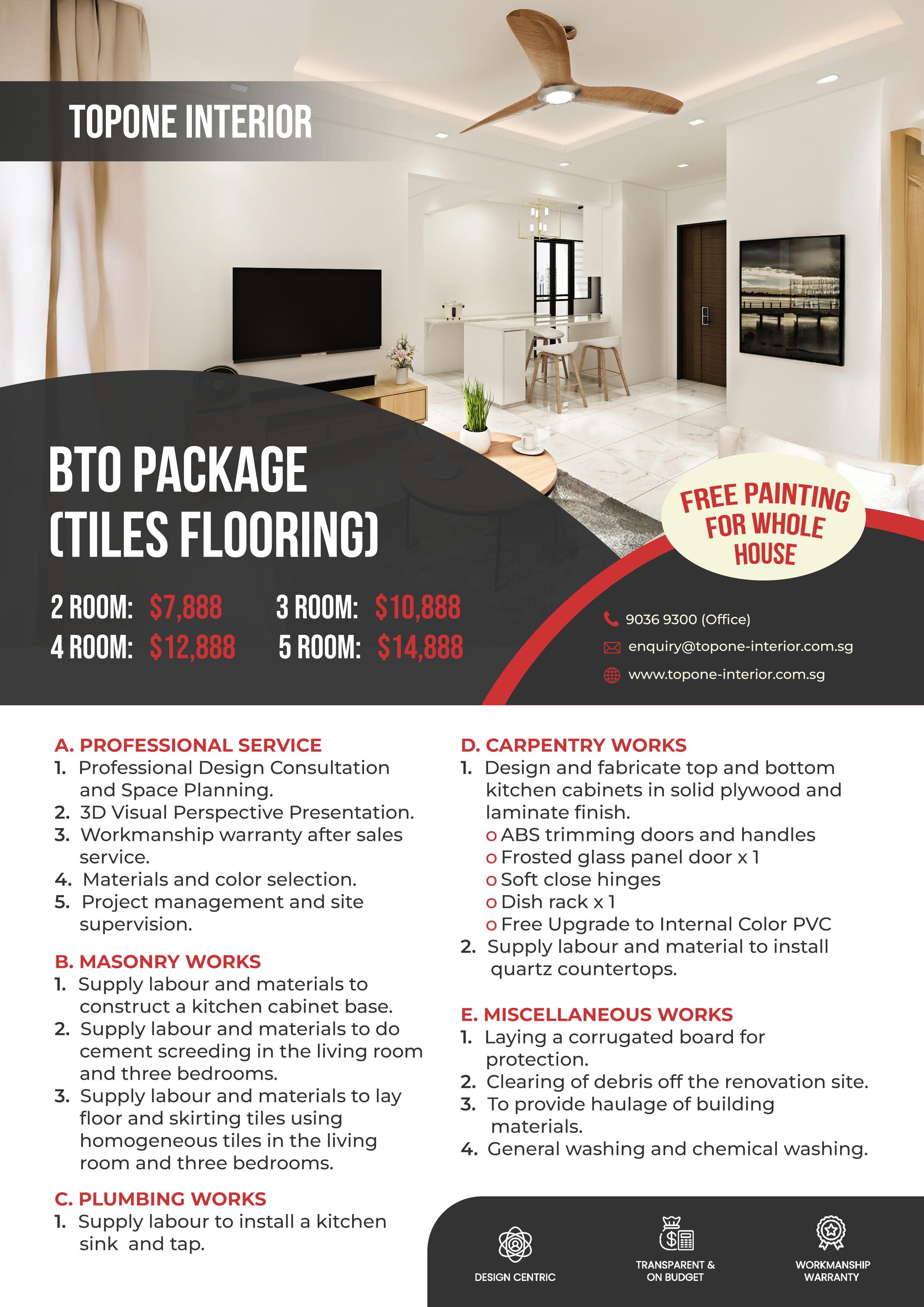 2026 Renovation Package — Topone Interior Design Singapore
