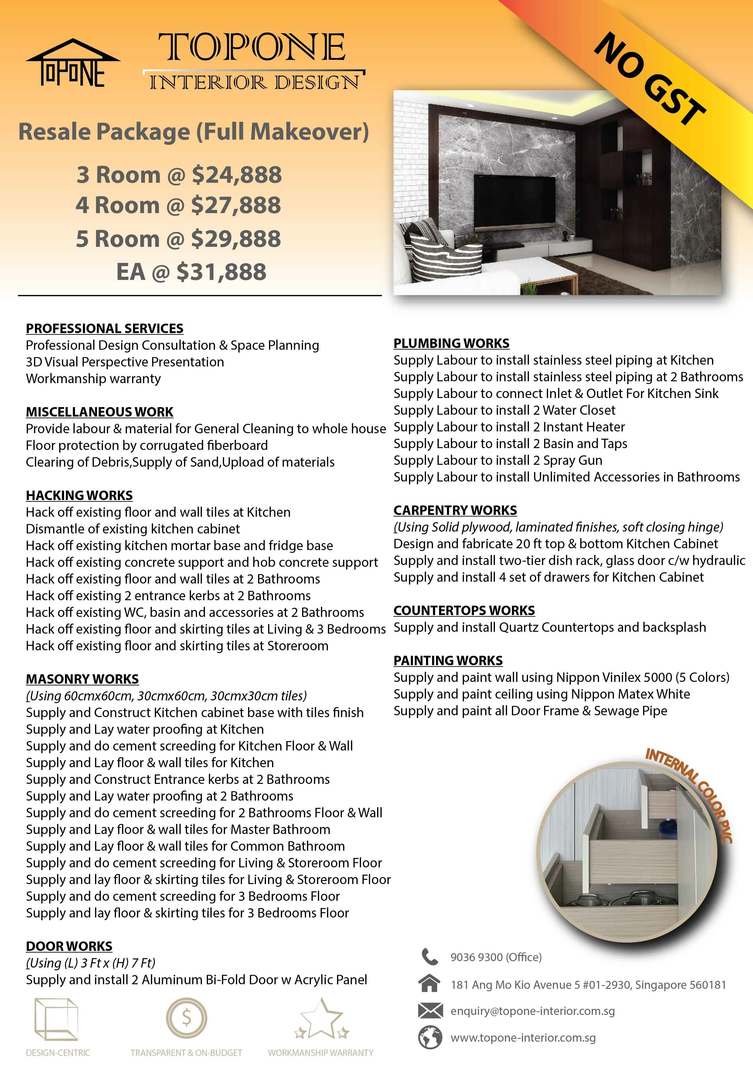 2024 Renovation Package — Topone Interior Design Singapore