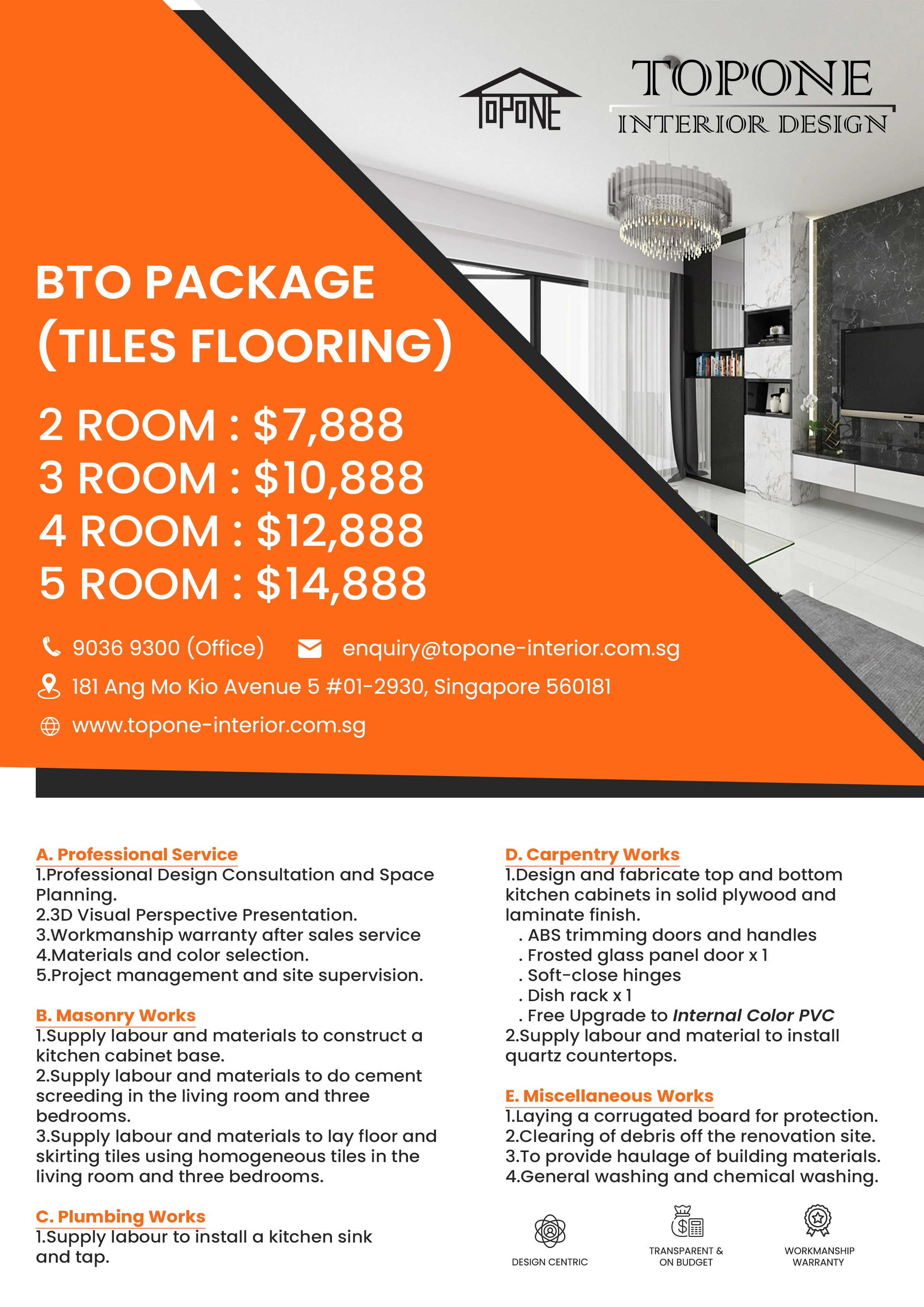 2025 Renovation Package — Topone Interior Design Singapore