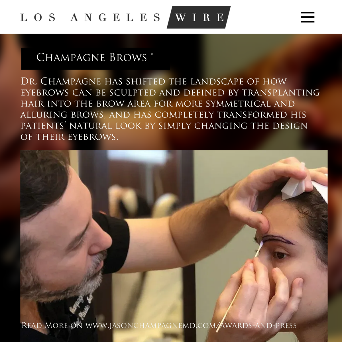 Awards and Press | Beverly Hills Plastic Surgeon - Dr. Jason Champagne