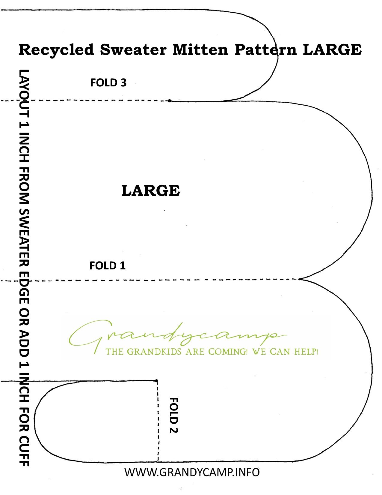 Recycled Sweater Mitten Pattern and Instructions in Three Sizes ...