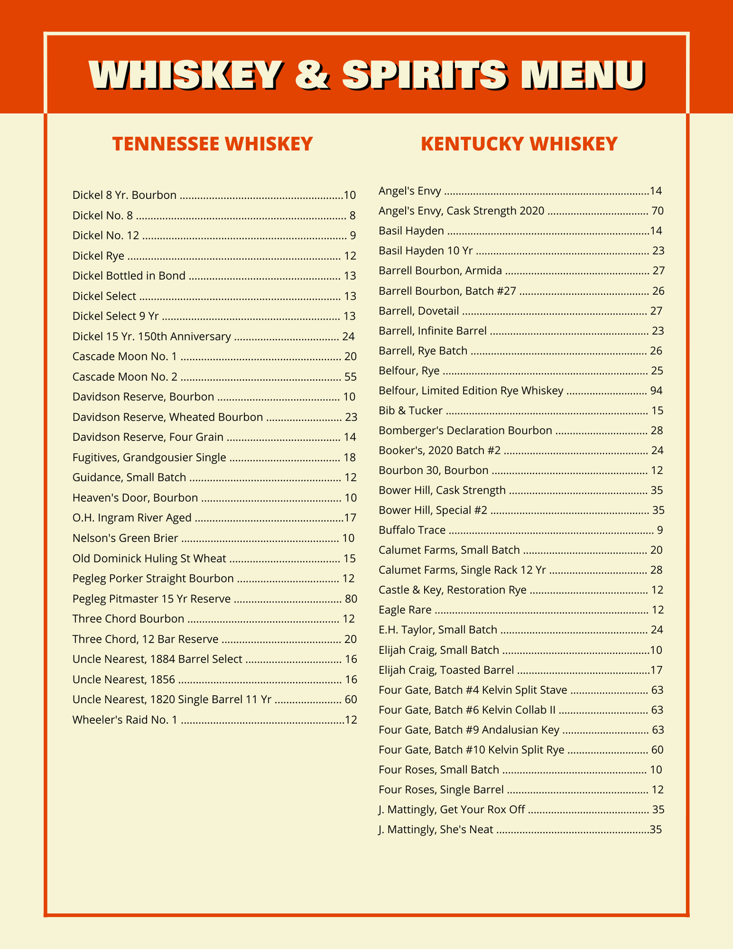 Tennessee Brew Works | Cocktail Menu