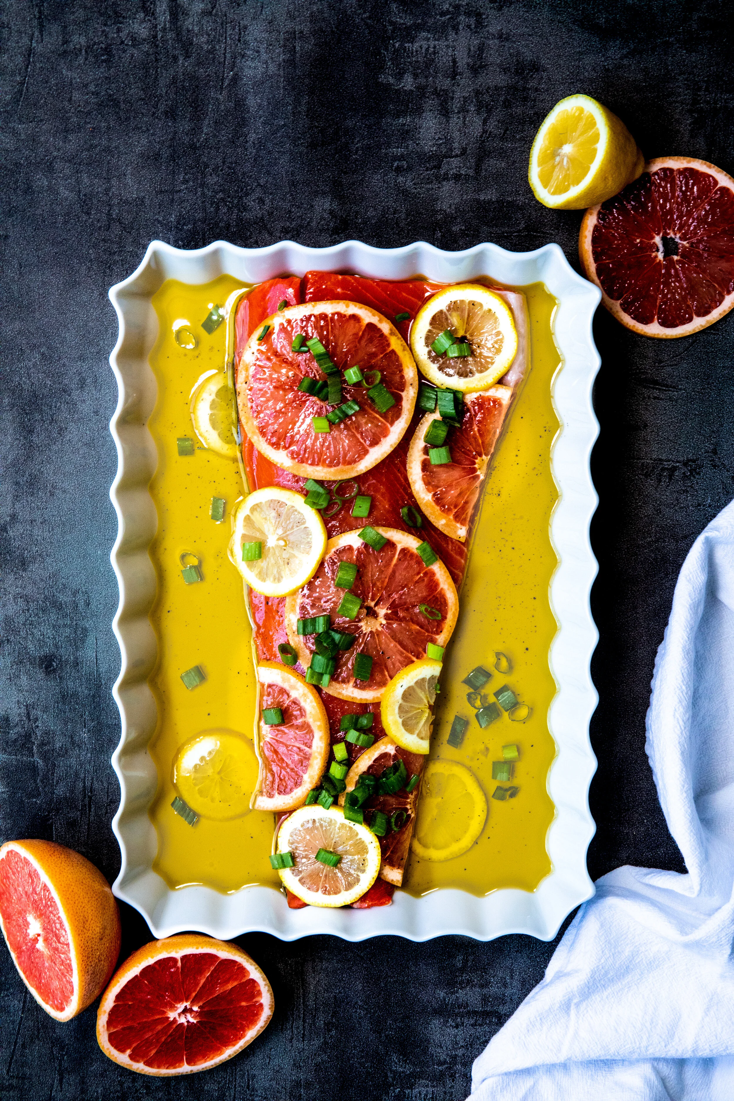Brûléed Grapefruit Salmon with Cauliflower-Cilantro Purée — PREP CREATIVE