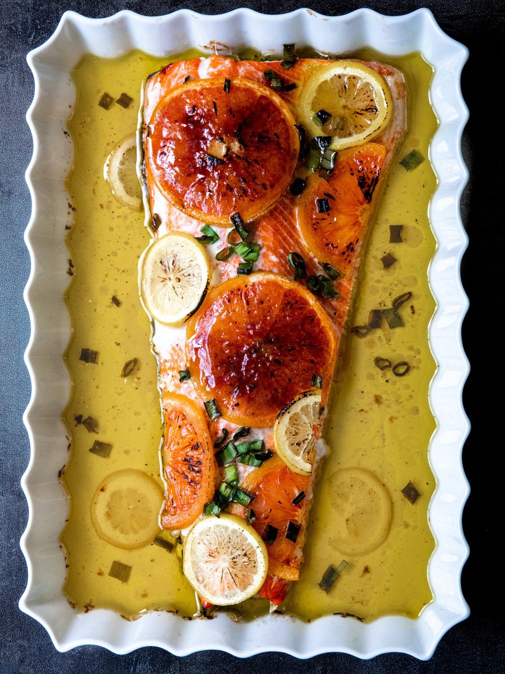Brûléed Grapefruit Salmon with Cauliflower-Cilantro Purée — PREP CREATIVE