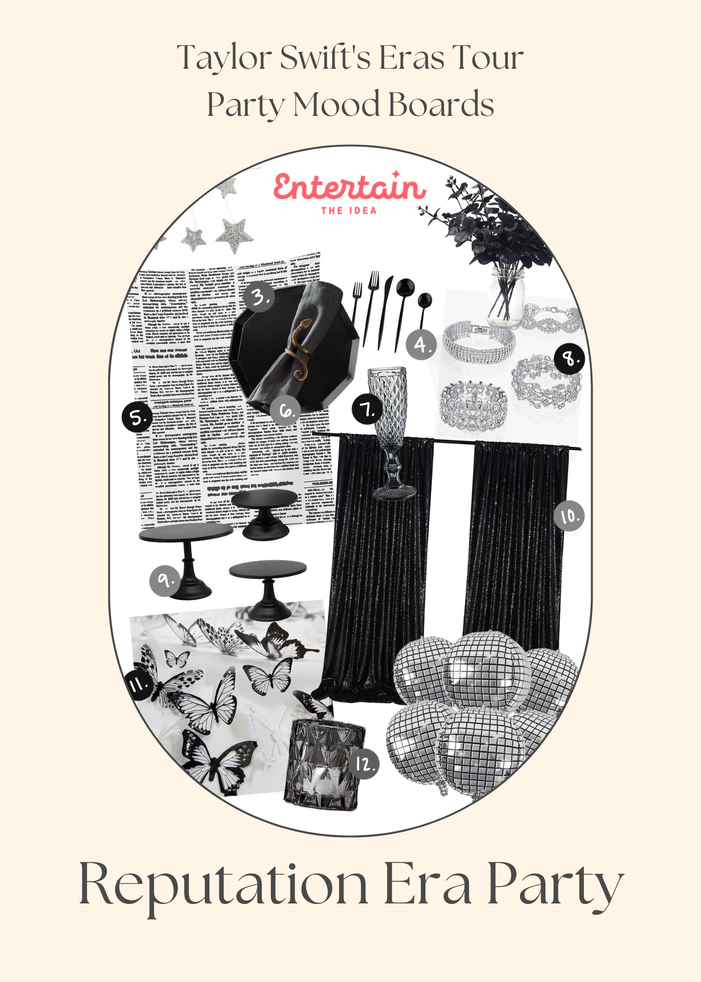 The Reputation Era Party | Taylor Swift Eras Tour Party Mood Boards ...