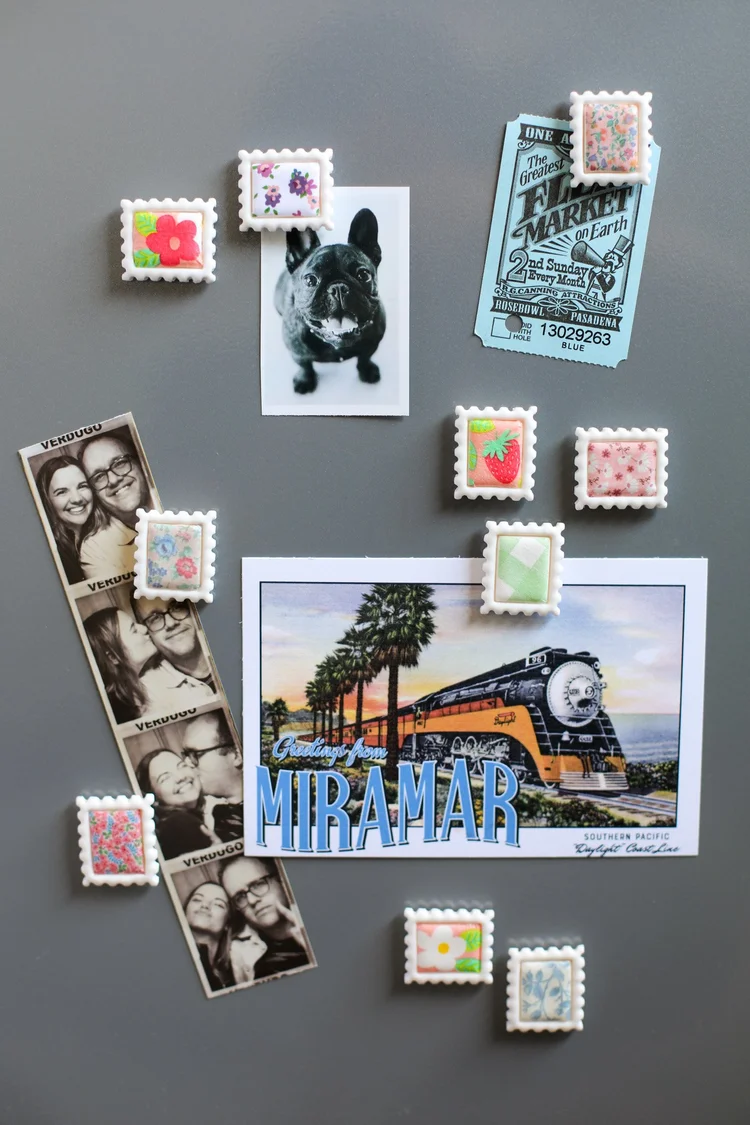 Postage Stamp Magnets with Polymer Clay — Entertain the Idea