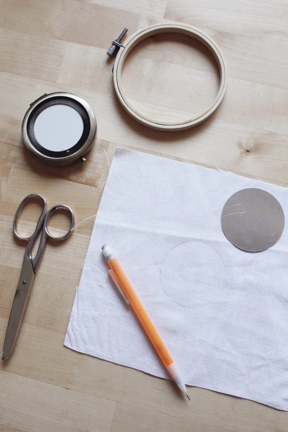 Embroidered Compact Mirror — Entertain the Idea