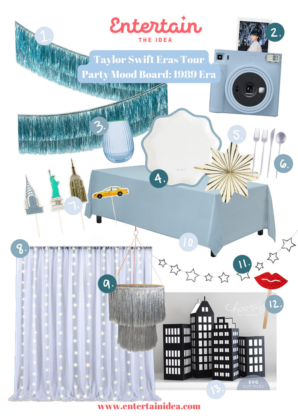 The 1989 Era Party | Taylor Swift Eras Tour Party Mood Boards ...