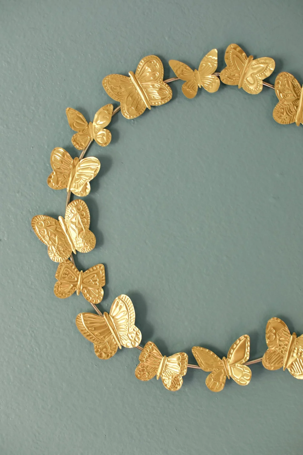 Make an Embossed Metal Butterfly Wreath (DIY Spring Decor Idea ...