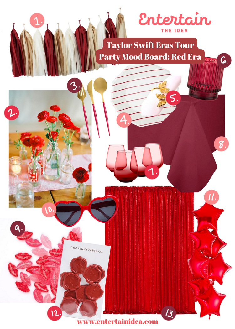 The Red Era Party | Taylor Swift Eras Tour Party Mood Boards ...