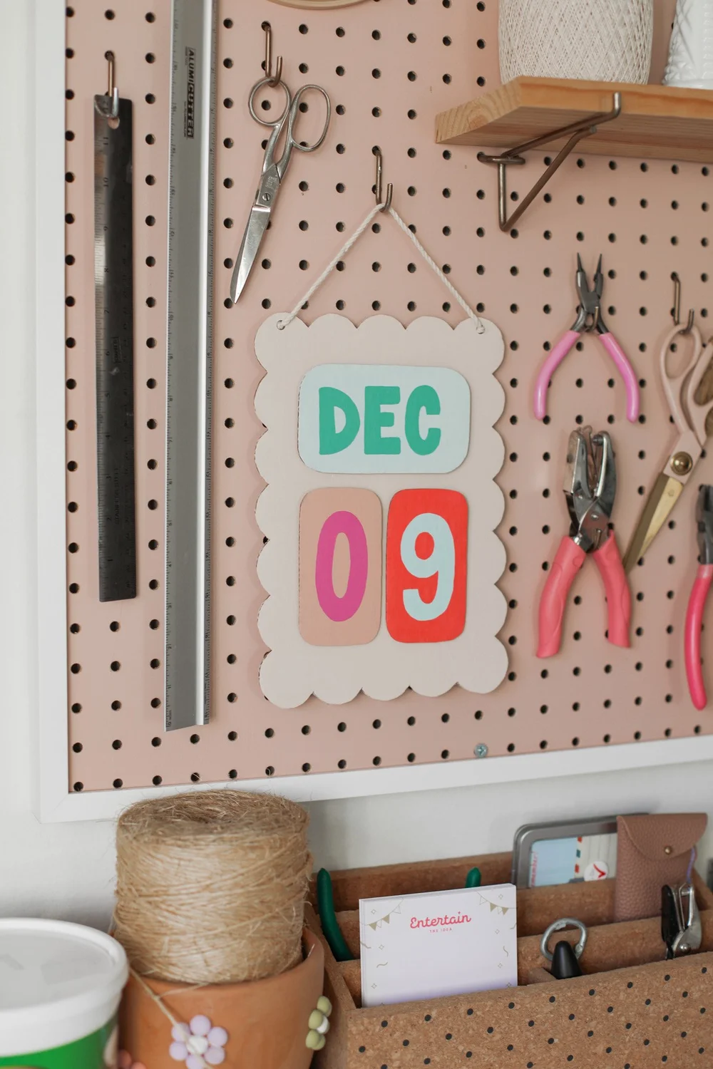 Cardboard Wall Calendar — Entertain the Idea