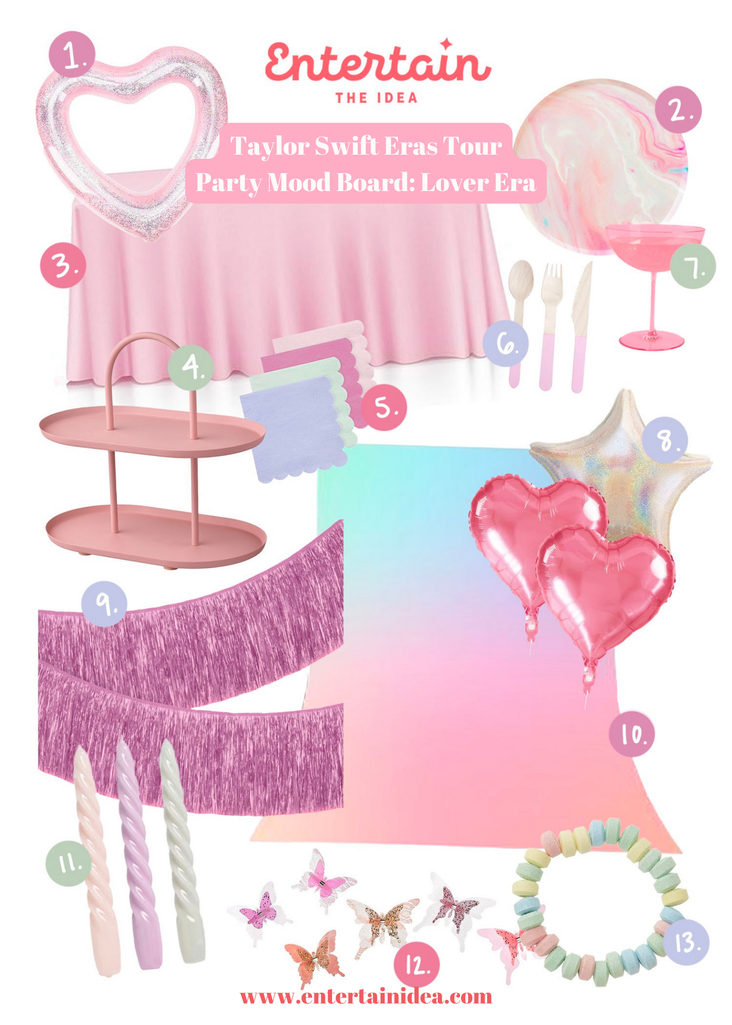 The Lover Era Party | Taylor Swift Eras Tour Party Mood Boards ...
