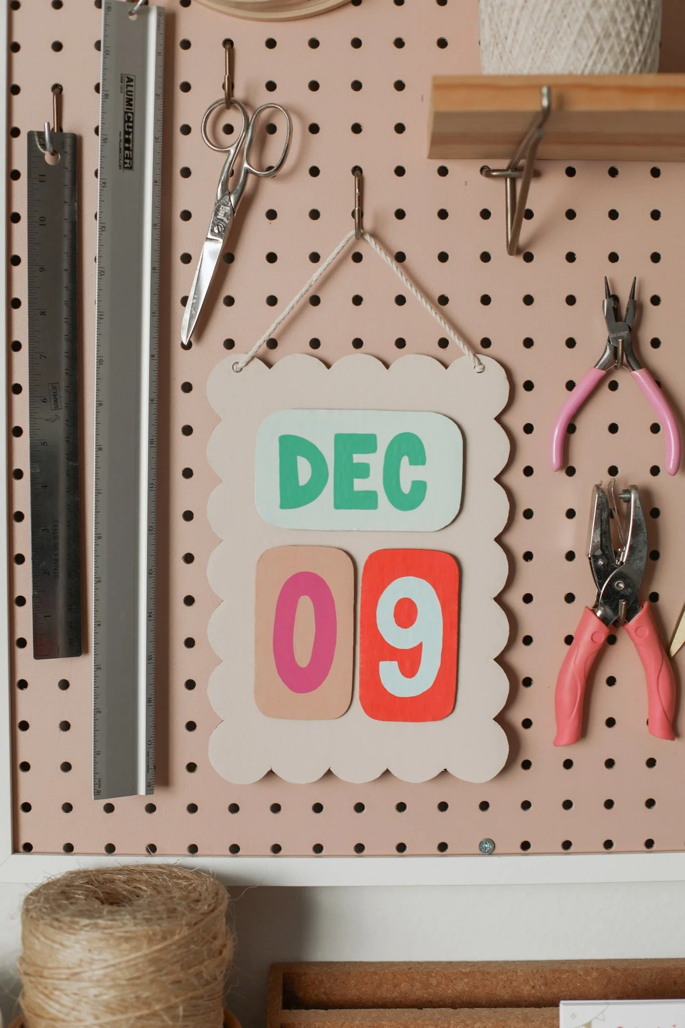 Cardboard Wall Calendar — Entertain the Idea