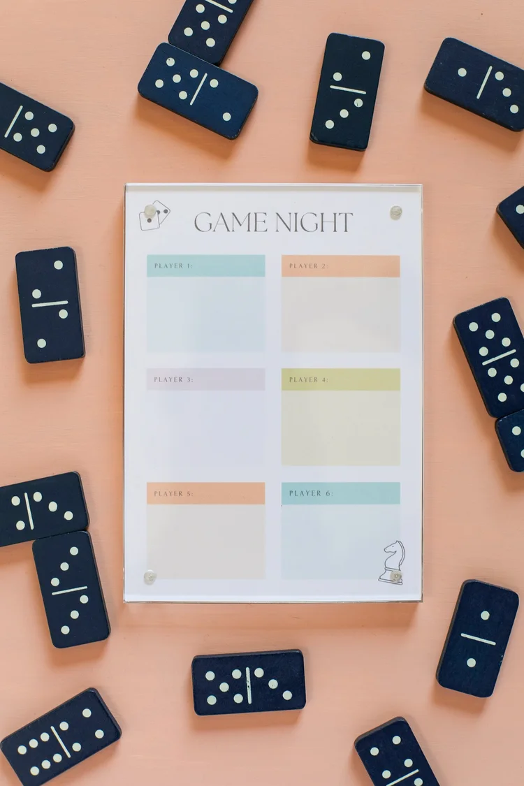 Dry Erase Game Night Scoreboard (& Printable!) — Entertain the Idea
