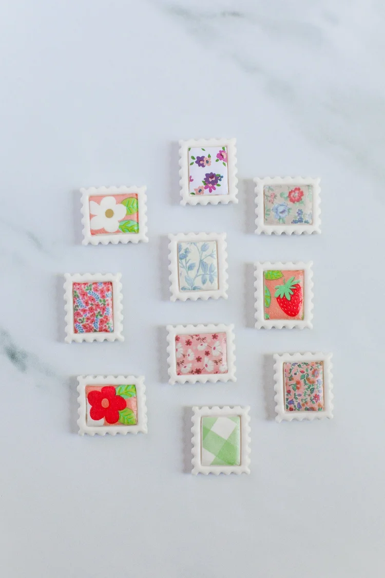 Postage Stamp Magnets with Polymer Clay — Entertain the Idea