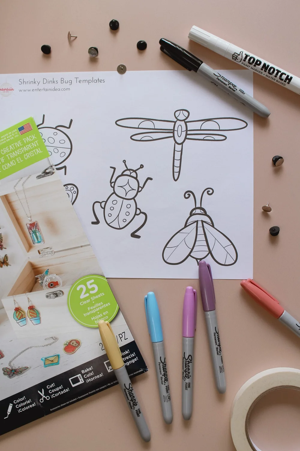 DIY Spring Bug Pins (with Shrinky Dinks) — Entertain the Idea