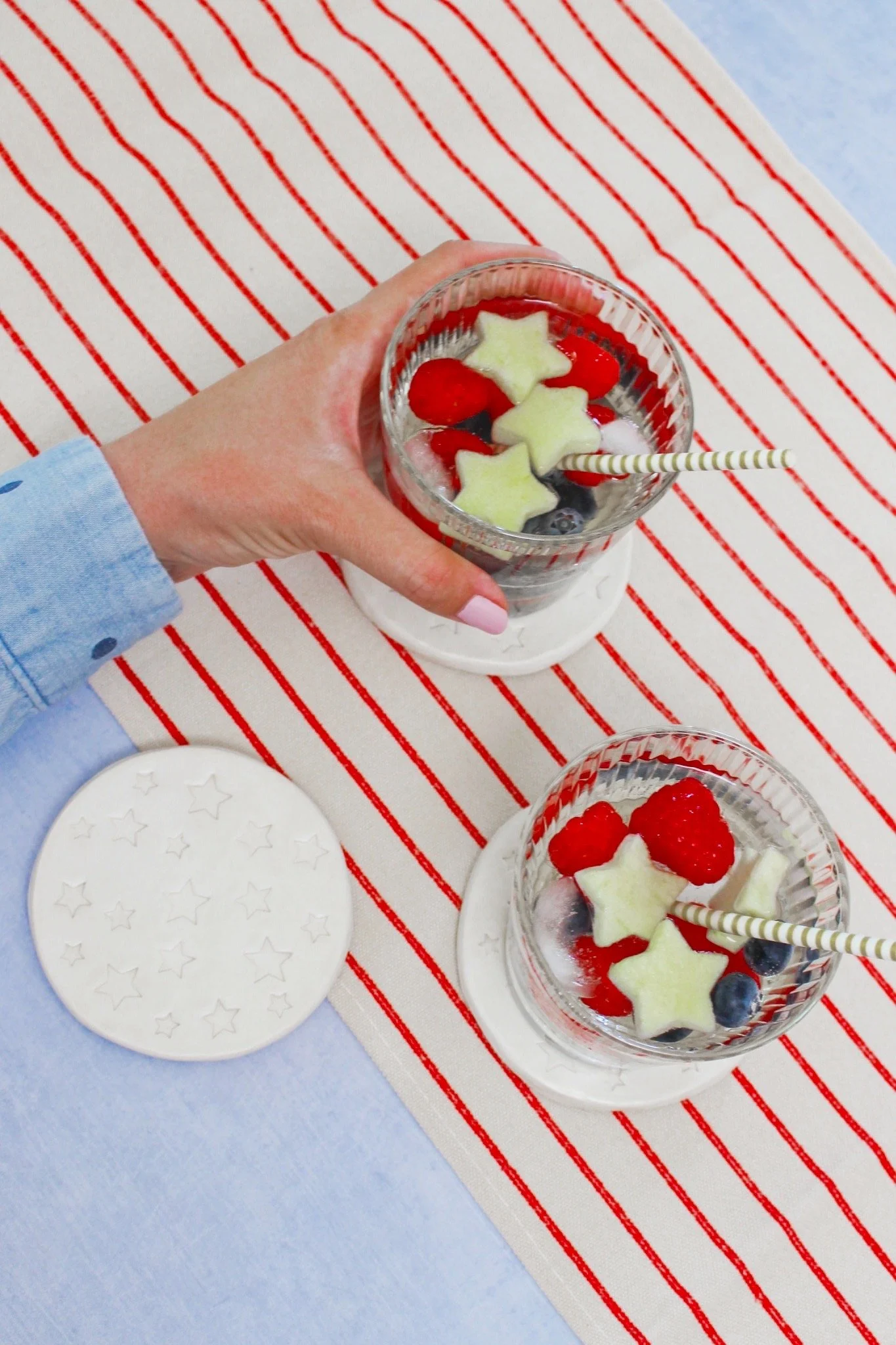 How to Make Star Embossed Coasters for the 4th of July — Entertain the Idea
