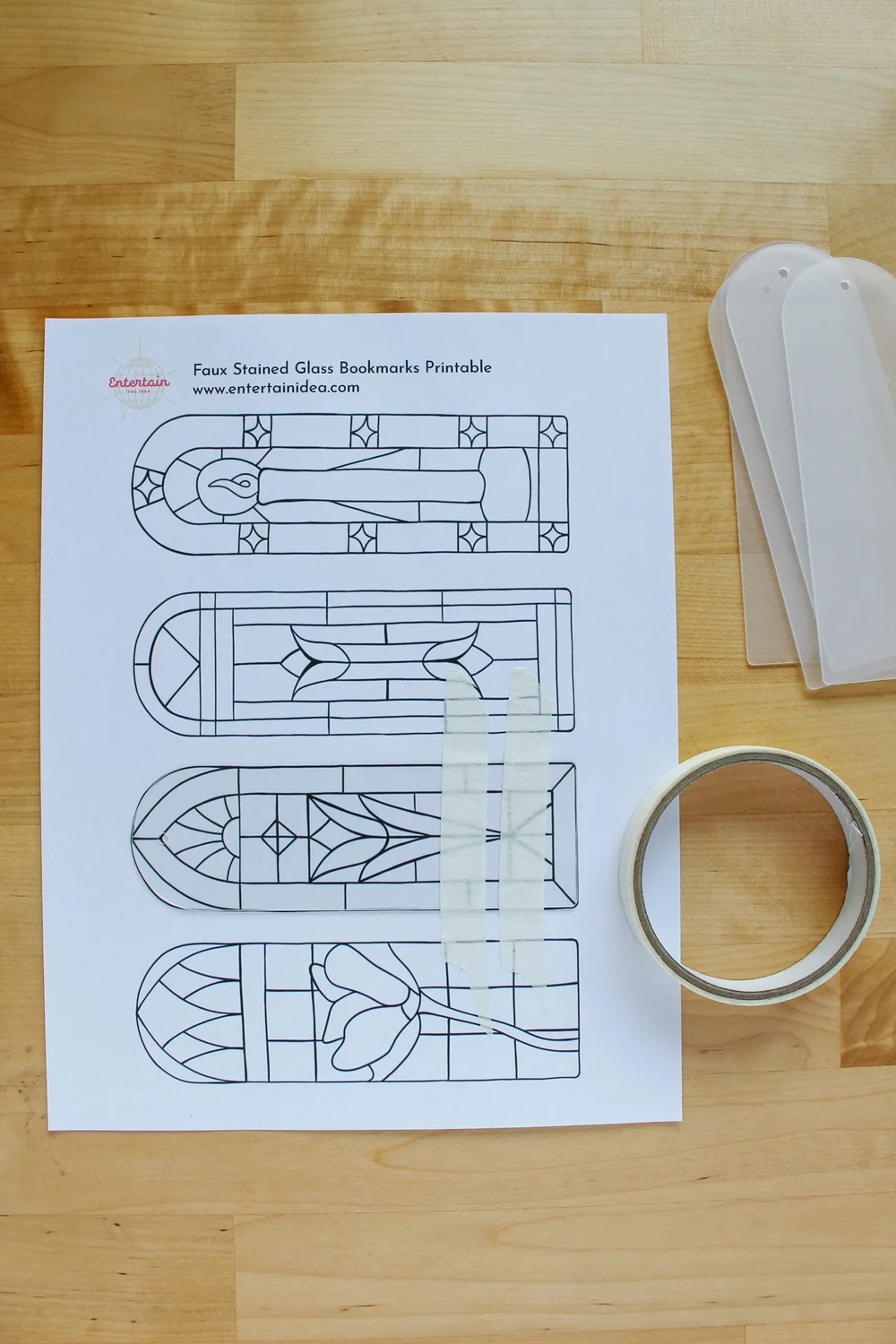 DIY Faux Stained Glass Bookmarks (& Printable!) — Entertain the Idea