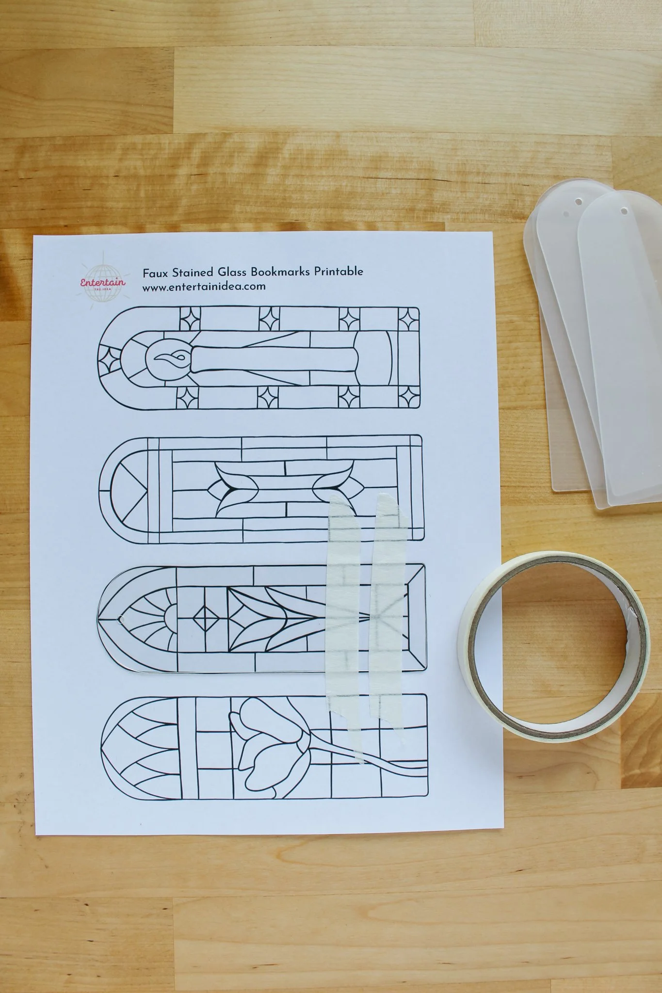 DIY Faux Stained Glass Bookmarks (& Printable!) — Entertain the Idea