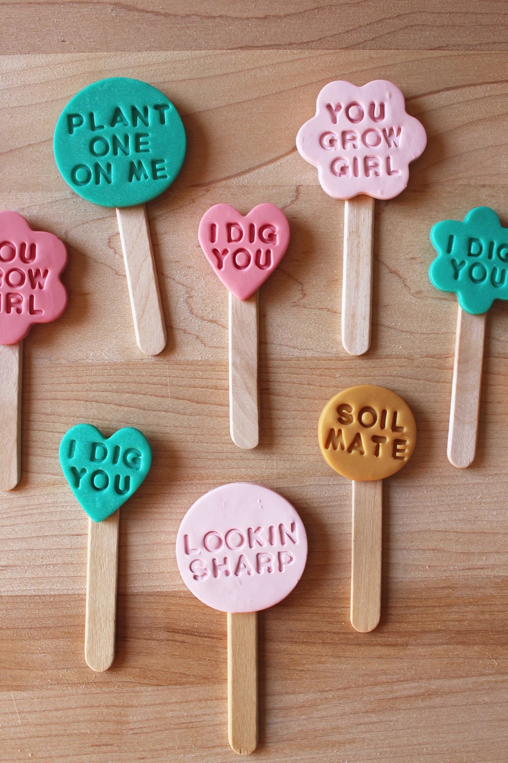 DIY Valentine’s Day Clay Plant Signs — Entertain the Idea