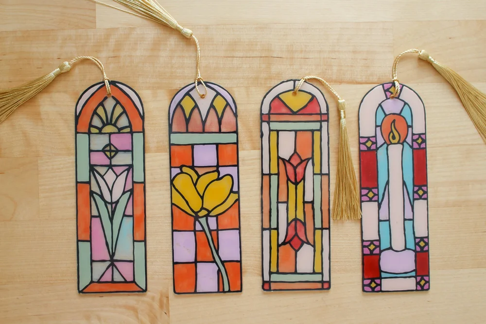 DIY Faux Stained Glass Bookmarks (& Printable!) — Entertain the Idea