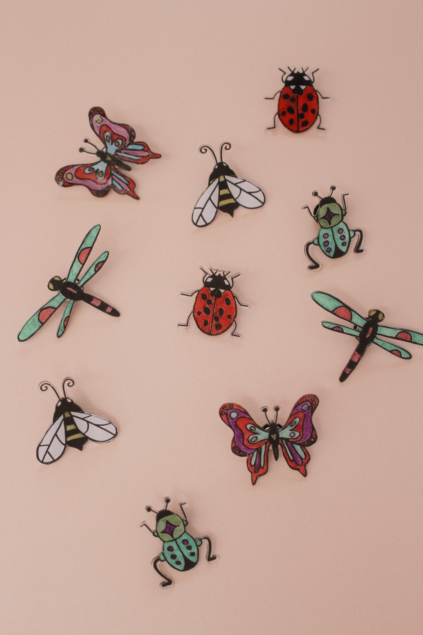 DIY Spring Bug Pins (with Shrinky Dinks) — Entertain the Idea