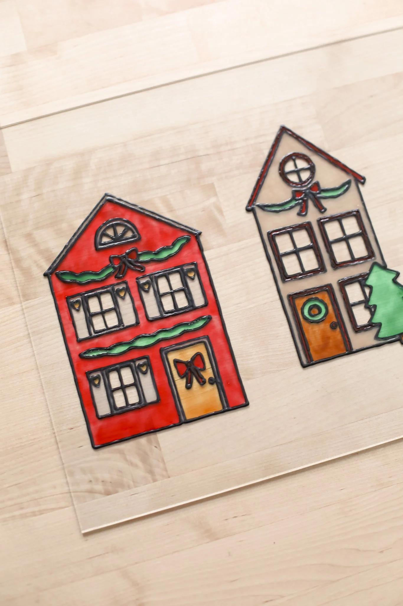 Make Your Own Christmas Village Window Clings — Entertain the Idea