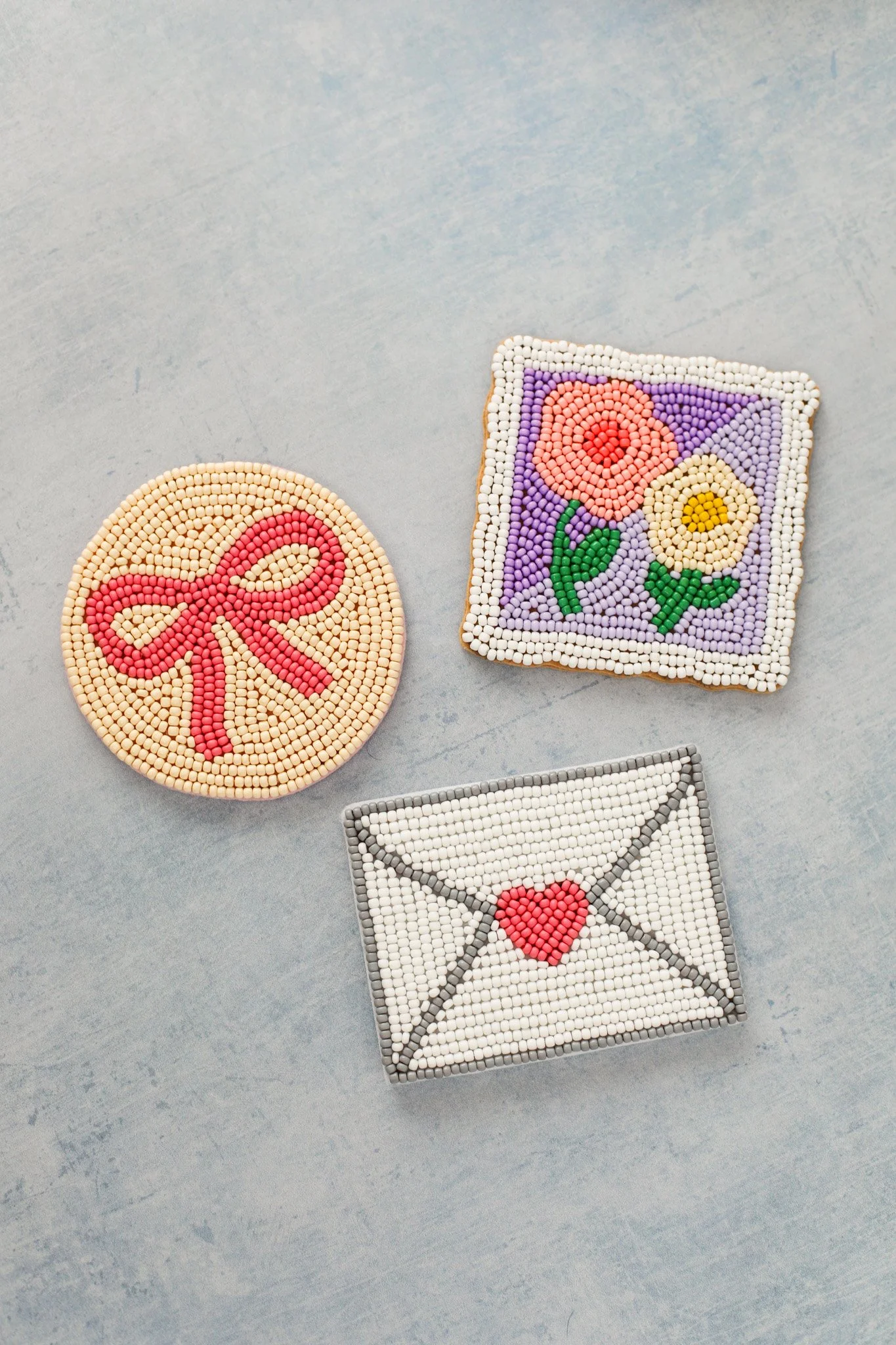 Beaded Valentine's Day Coasters — Entertain the Idea