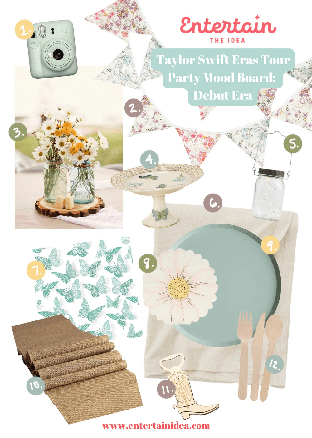 The Debut Era Party | Taylor Swift Eras Tour Party Mood Boards ...