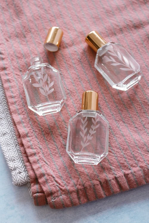 Etched Glass Perfume Bottles (& How To Create a Vinyl Stencil ...