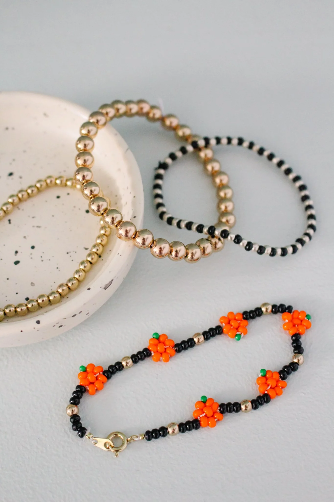 DIY Pumpkin Beaded Bracelet — Entertain the Idea