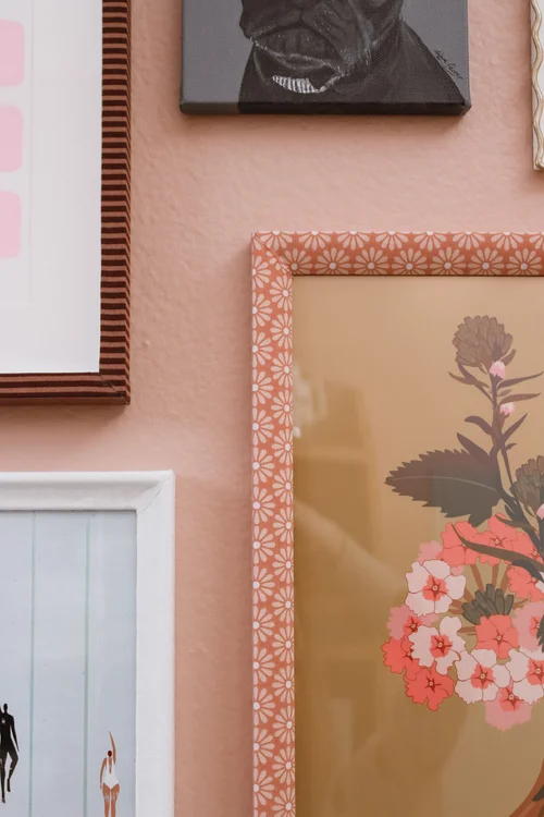 Personalize a Gallery Wall With Fabric Wrapped Frames — Entertain the Idea