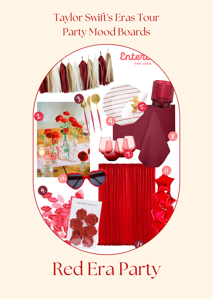 The Red Era Party | Taylor Swift Eras Tour Party Mood Boards ...