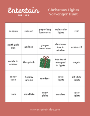 Neighborhood Christmas Lights Scavenger Hunt Printable — Entertain the Idea