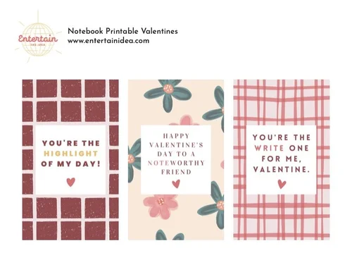 Notebook Valentines Printables — Entertain the Idea